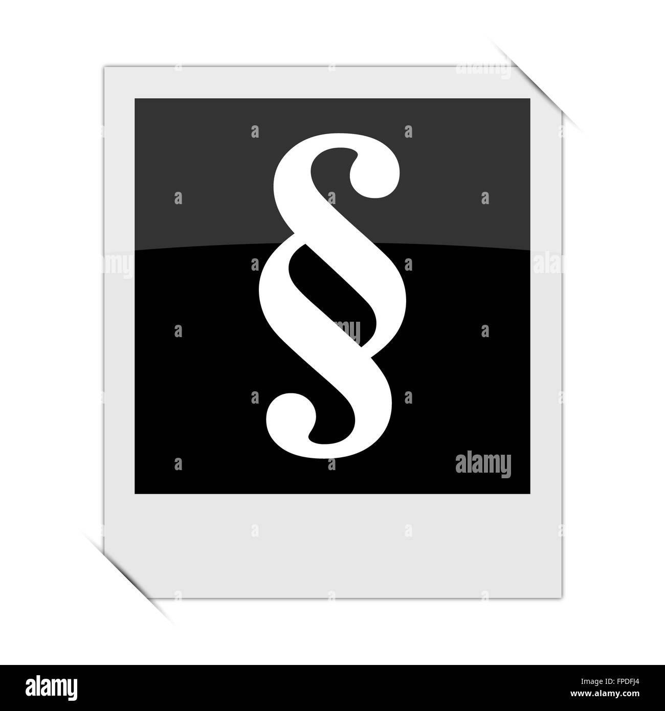 Paragraph icon within a photo on white background Stock Photo - Alamy