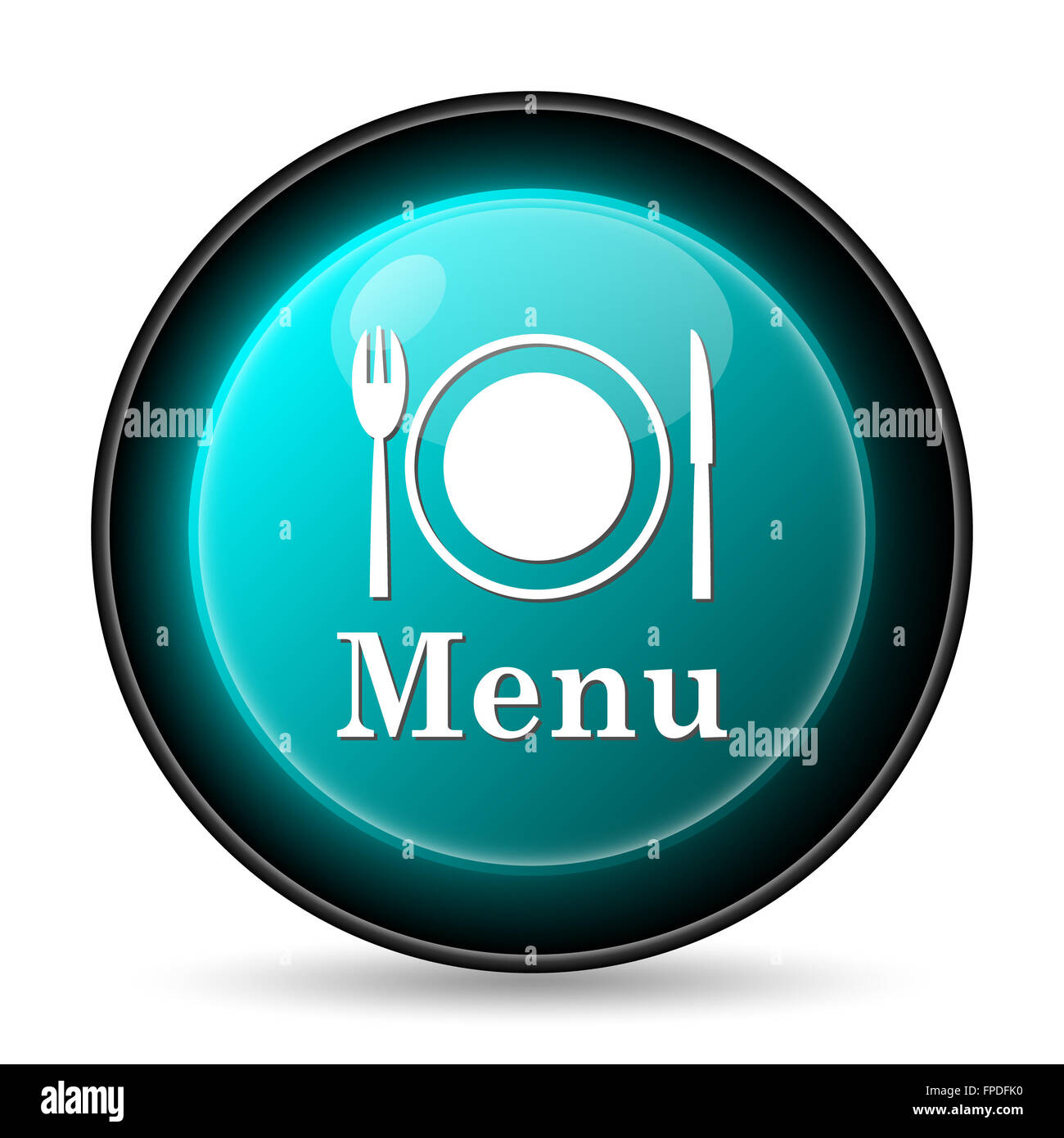 Menu icon. Internet button on white background Stock Photo - Alamy