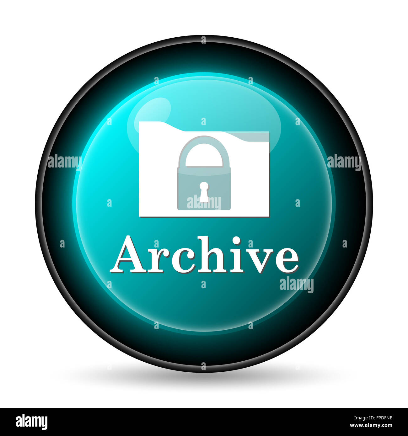 Archive icon. Internet button on white background Stock Photo - Alamy