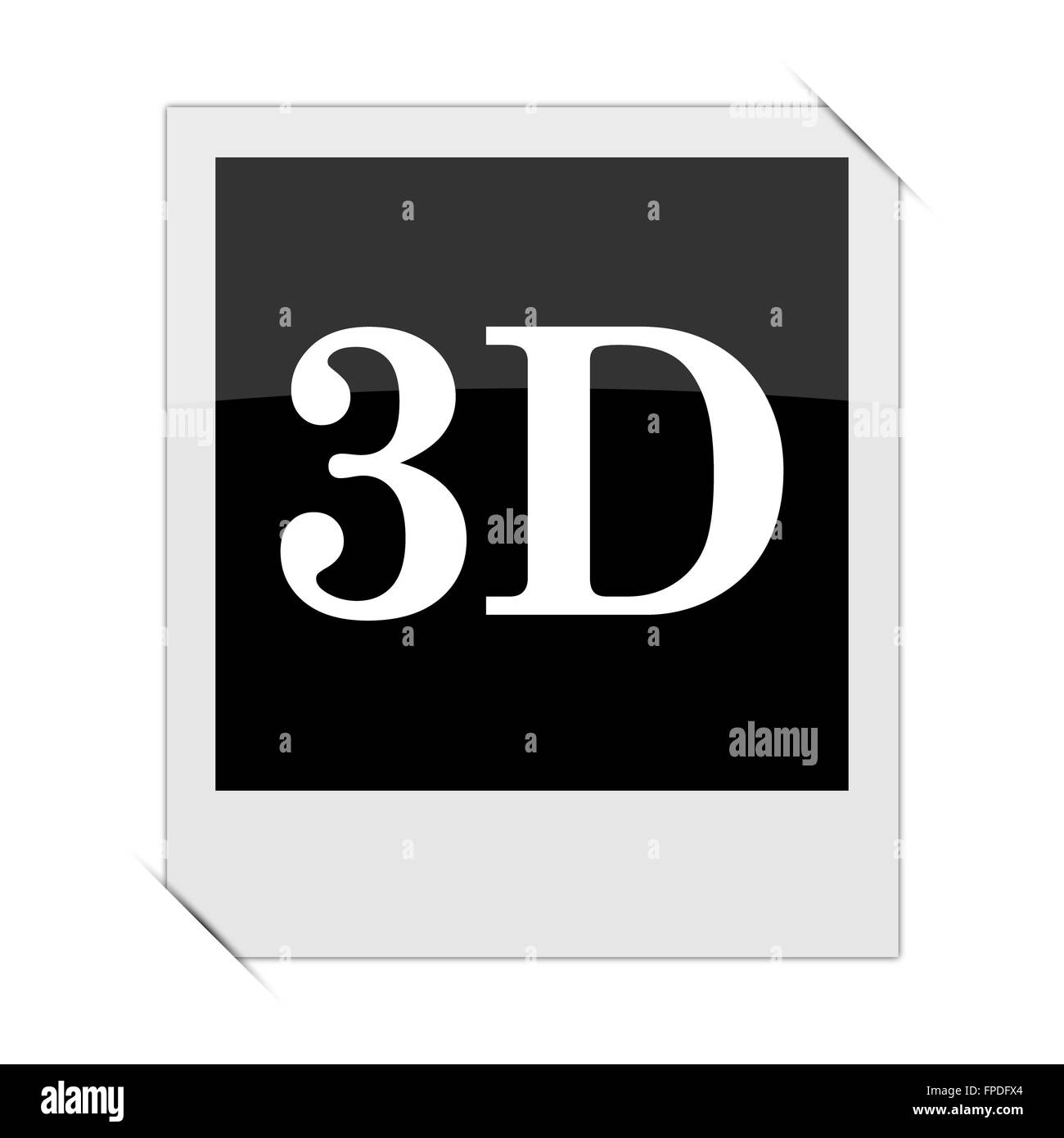 3D icon within a photo on white background Stock Photo - Alamy