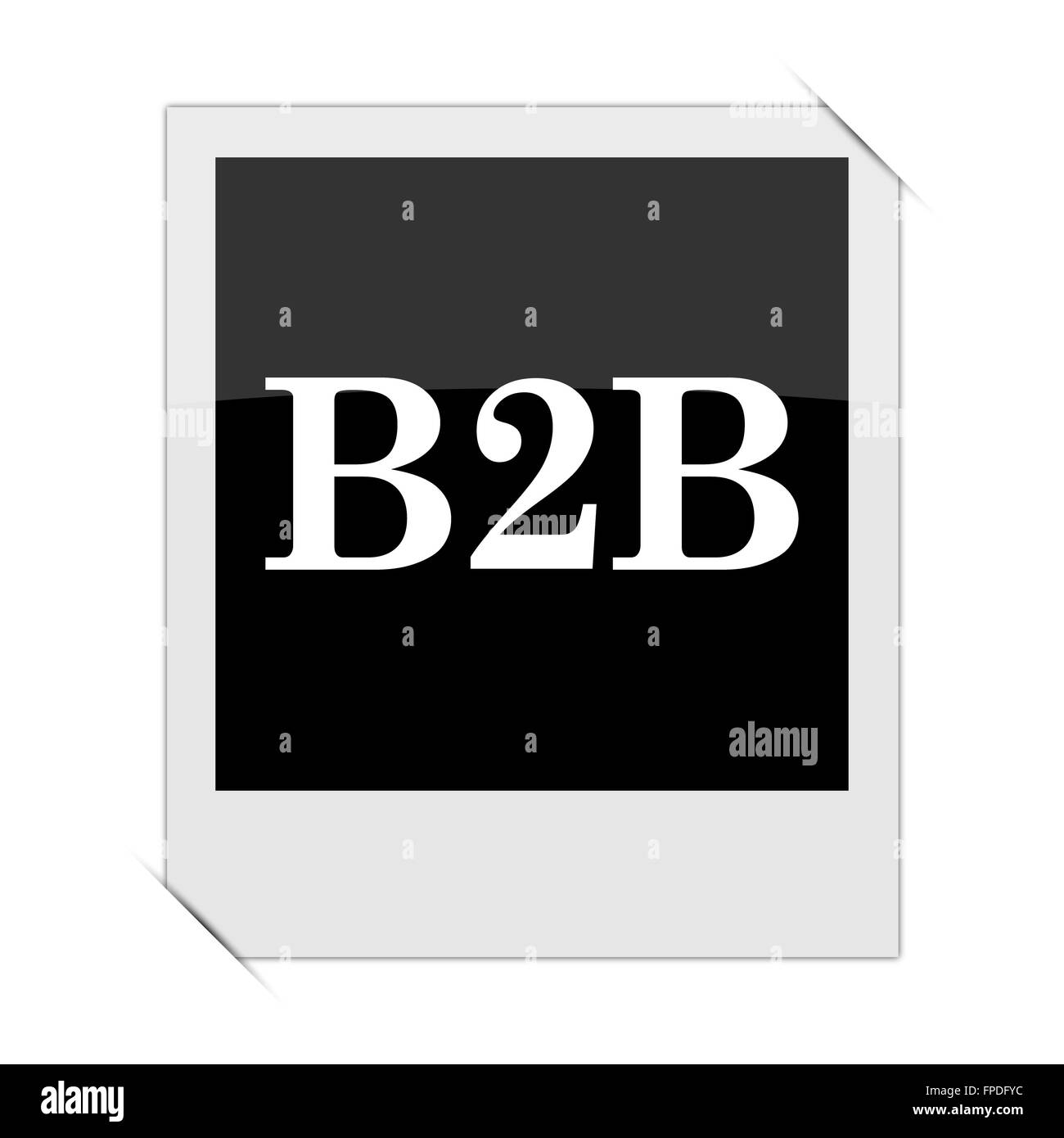 B2B icon within a photo on white background Stock Photo - Alamy