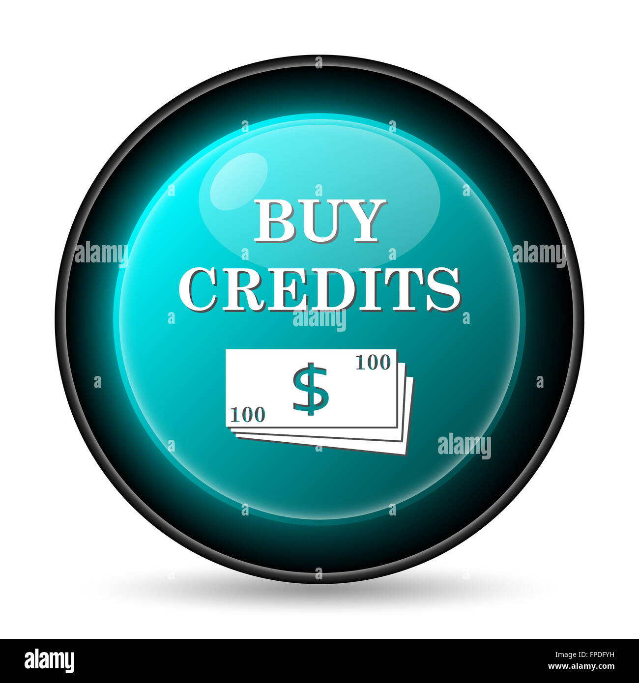 Buy credits icon. Internet button on white background Stock Photo - Alamy