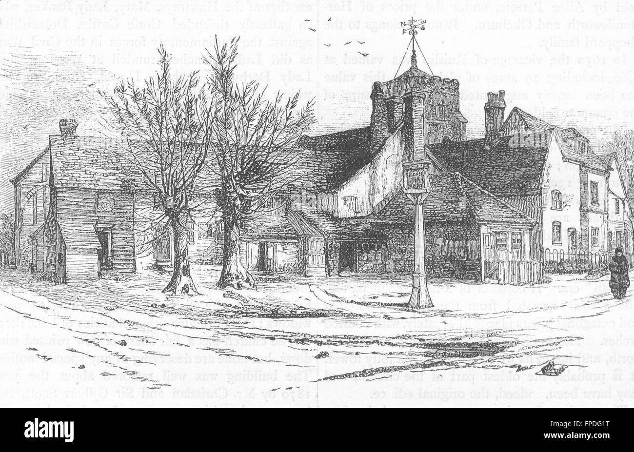 RUISLIP: View of Ruislip, antique print 1888 Stock Photo - Alamy