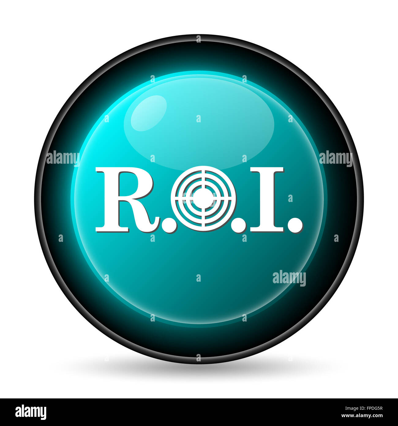 ROI icon. Internet button on white background Stock Photo - Alamy