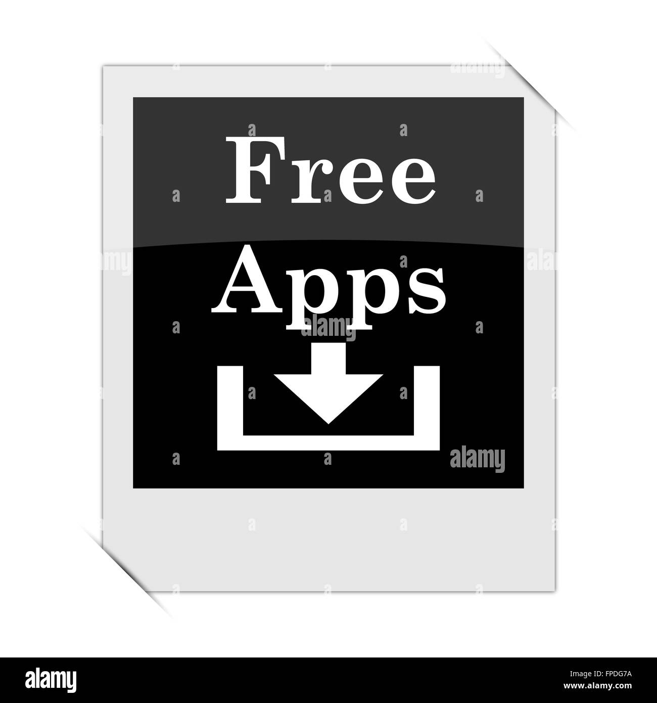 Free apps icon within a photo on white background Stock Photo - Alamy