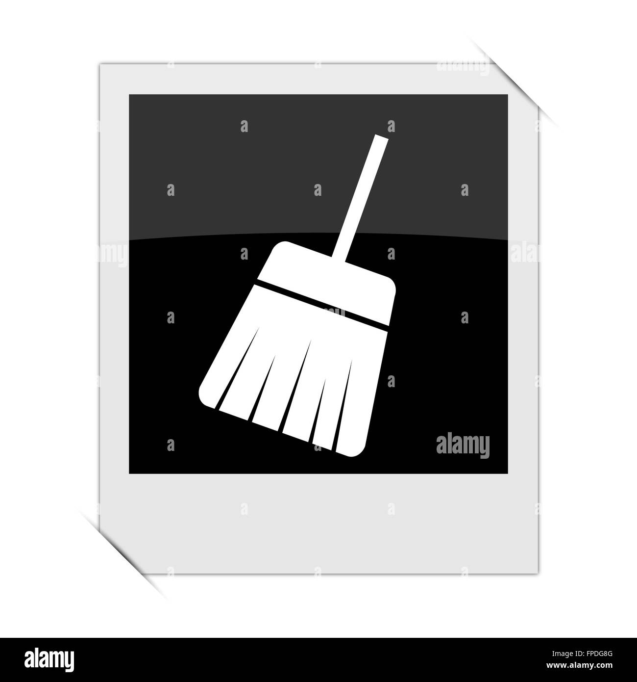 Sweeping broom on dirty floor Black and White Stock Photos & Images - Alamy