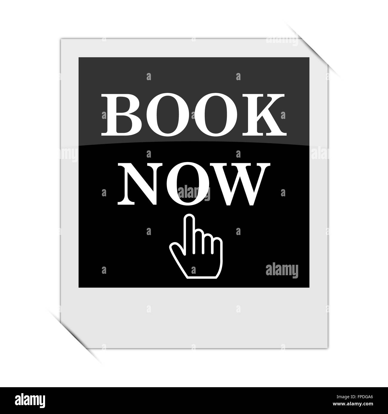 Book now design Black and White Stock Photos & Images - Alamy
