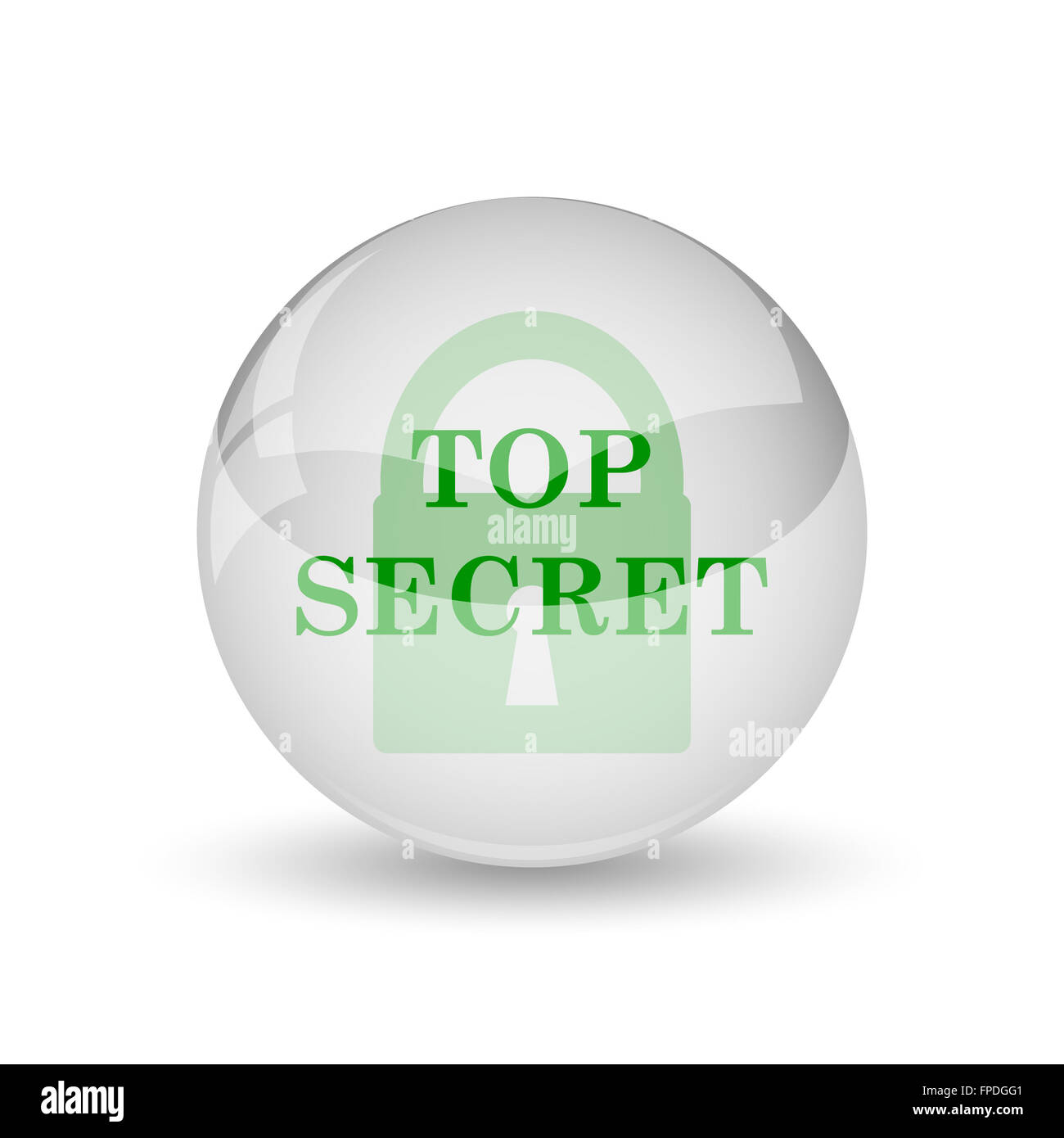 Top secret icon. Internet button on white background Stock Photo - Alamy