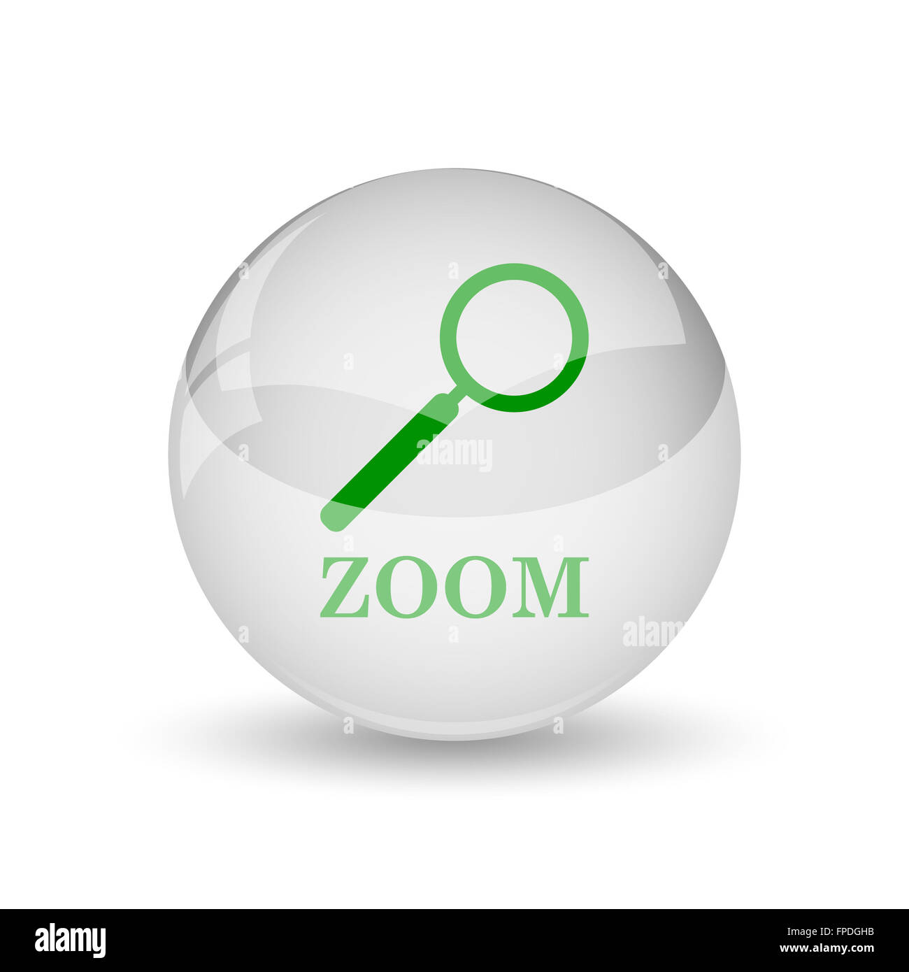 Zoom with loupe icon. Internet button on white background Stock Photo ...