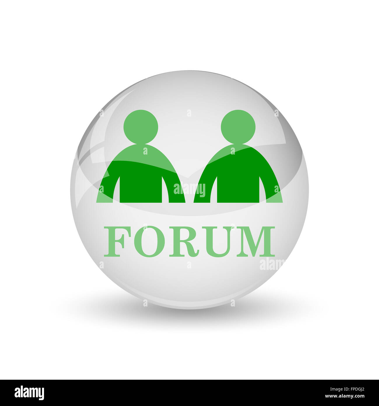 Forum icon. Internet button on white background Stock Photo - Alamy