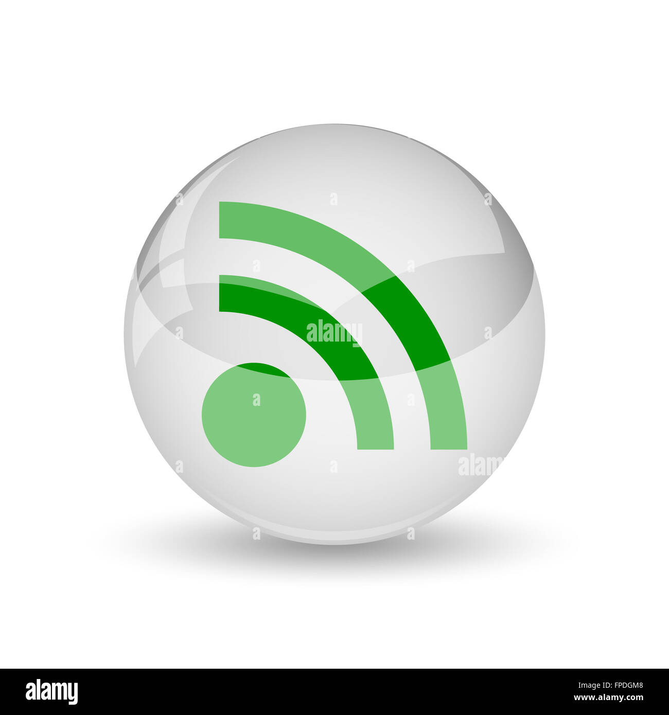 Rss sign icon. Internet button on white background Stock Photo - Alamy