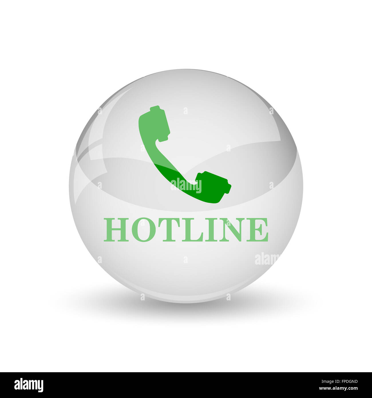 Hotline icon. Internet button on white background Stock Photo - Alamy