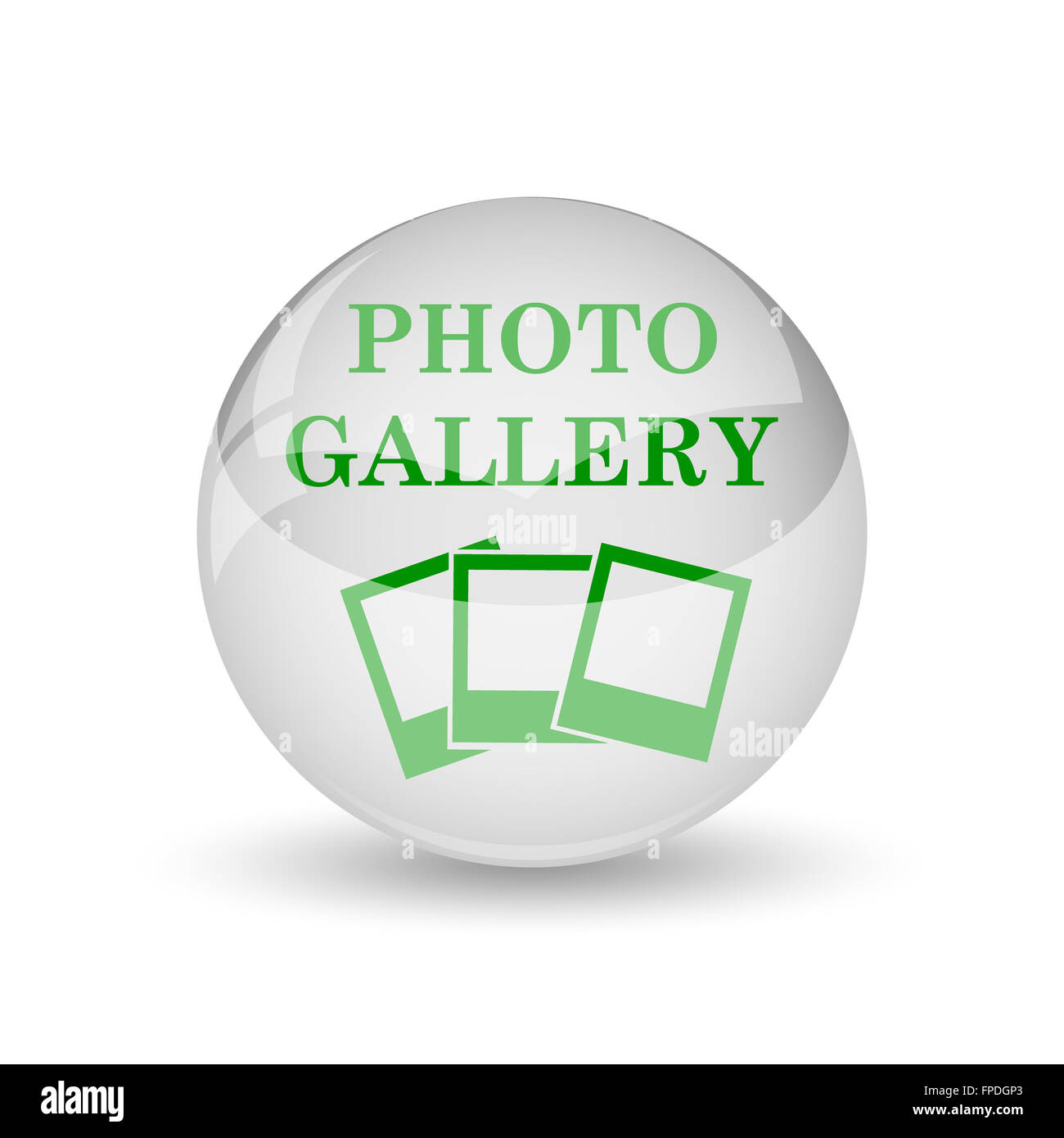 Photo gallery icon. Internet button on white background Stock Photo - Alamy