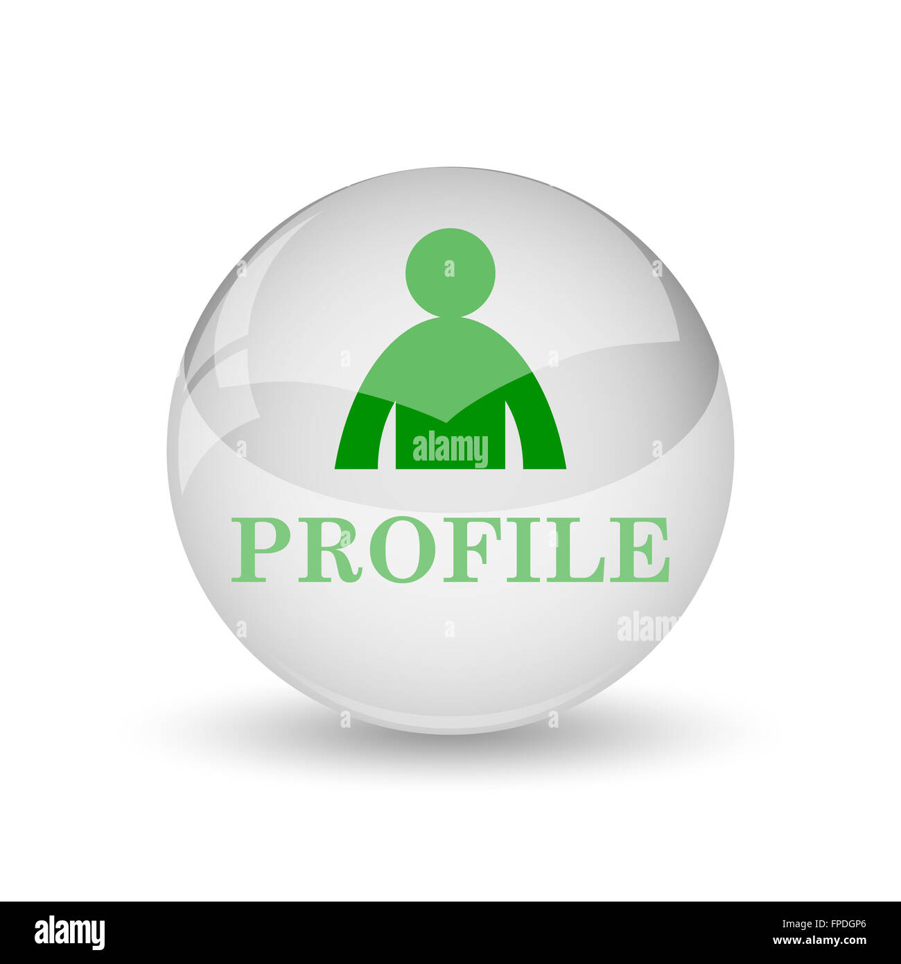 Profile icon. Internet button on white background Stock Photo - Alamy