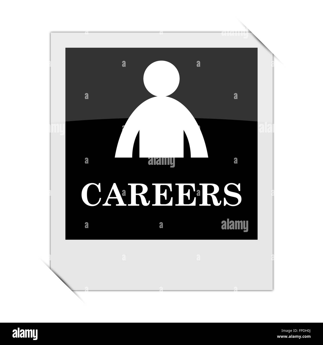 Careers icon within a photo on white background Stock Photo - Alamy
