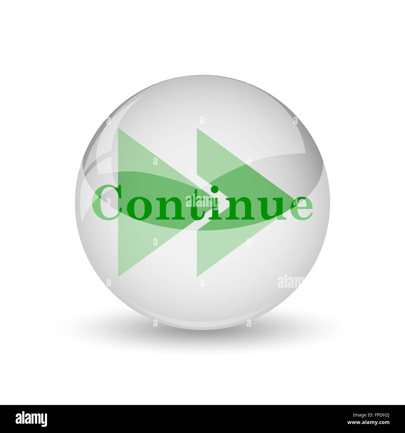 Continue icon. Internet button on white background Stock Photo - Alamy