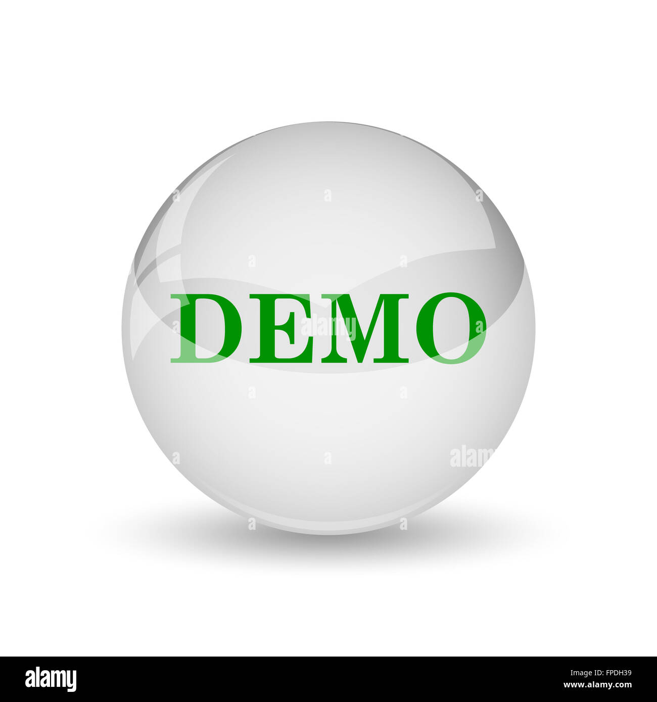 Demo icon. Internet button on white background Stock Photo - Alamy