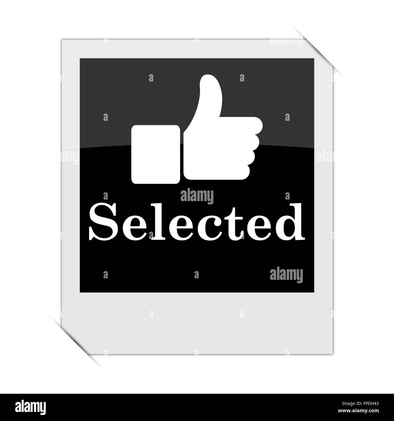 Selected icon within a photo on white background Stock Photo - Alamy