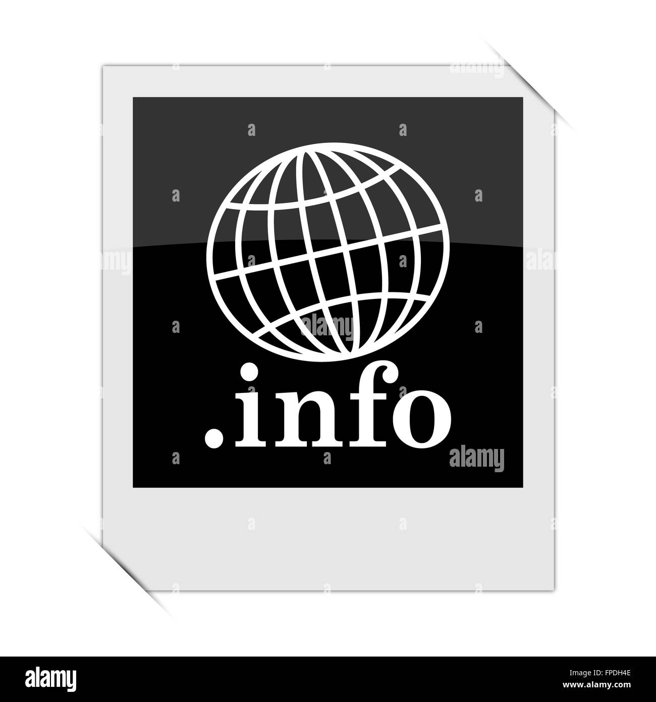 .info icon within a photo on white background Stock Photo - Alamy