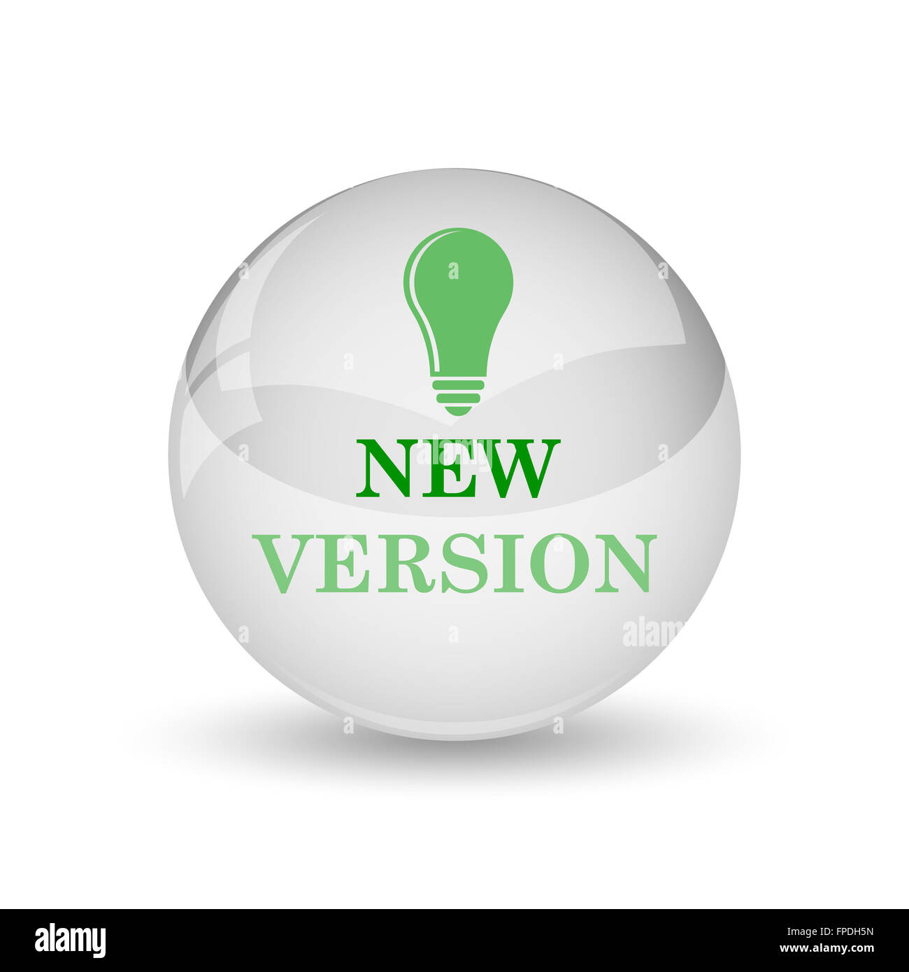 New version icon. Internet button on white background Stock Photo - Alamy