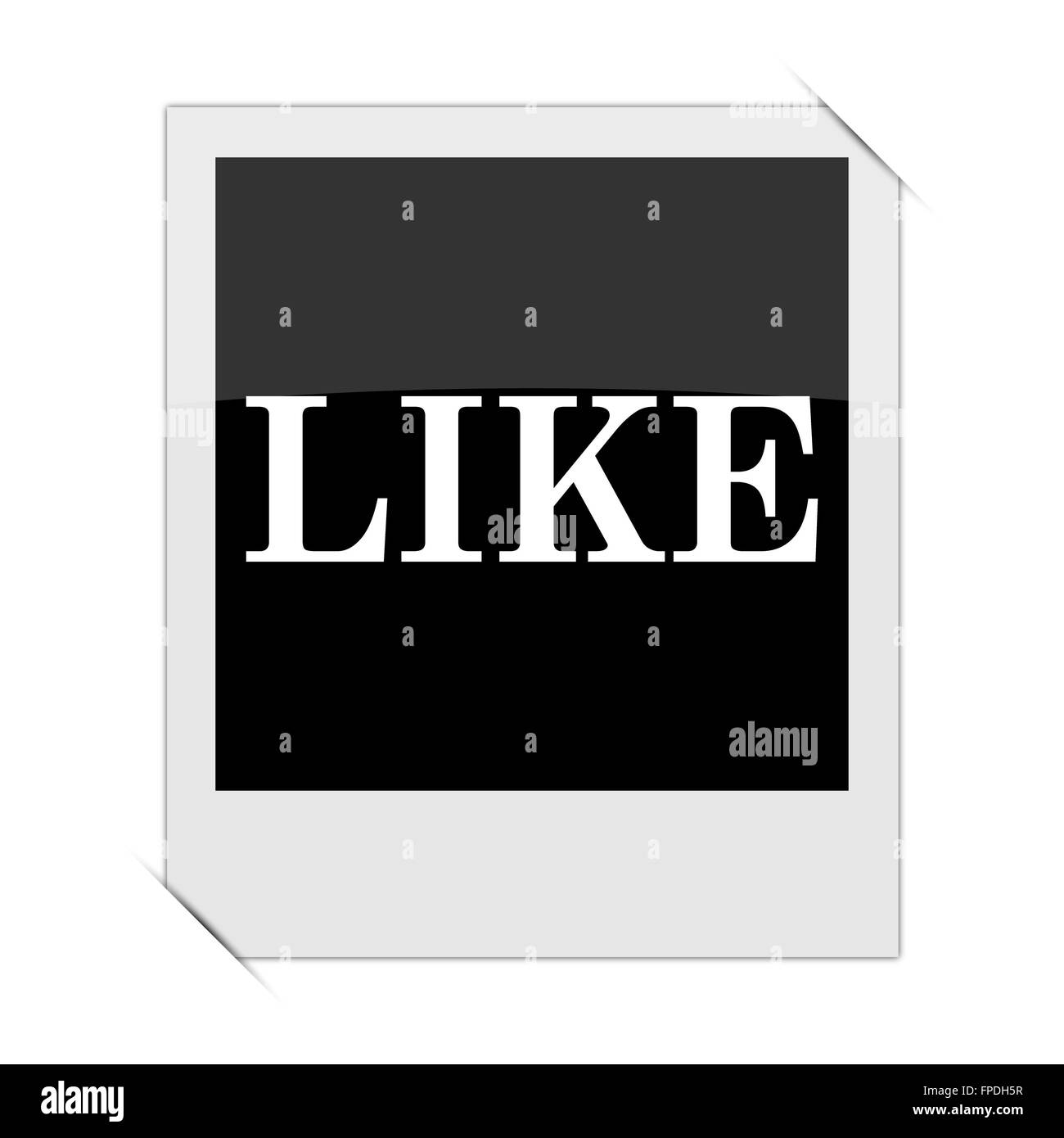 Like icon within a photo on white background Stock Photo - Alamy