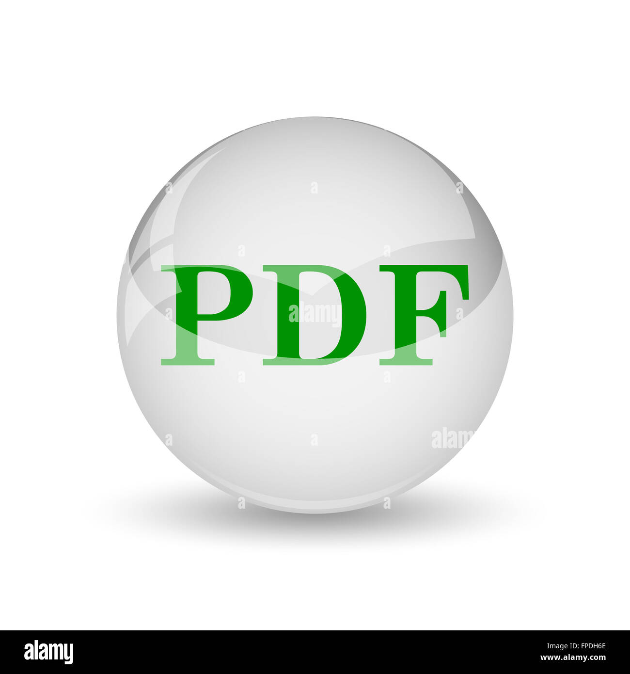 PDF icon. Internet button on white background Stock Photo - Alamy