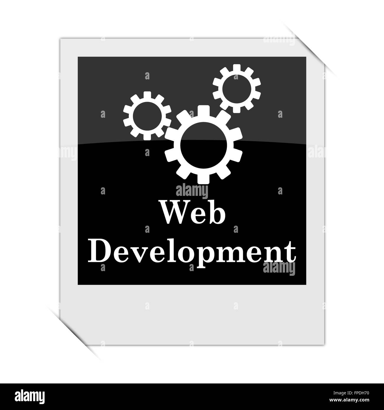Web development icon within a photo on white background Stock Photo - Alamy