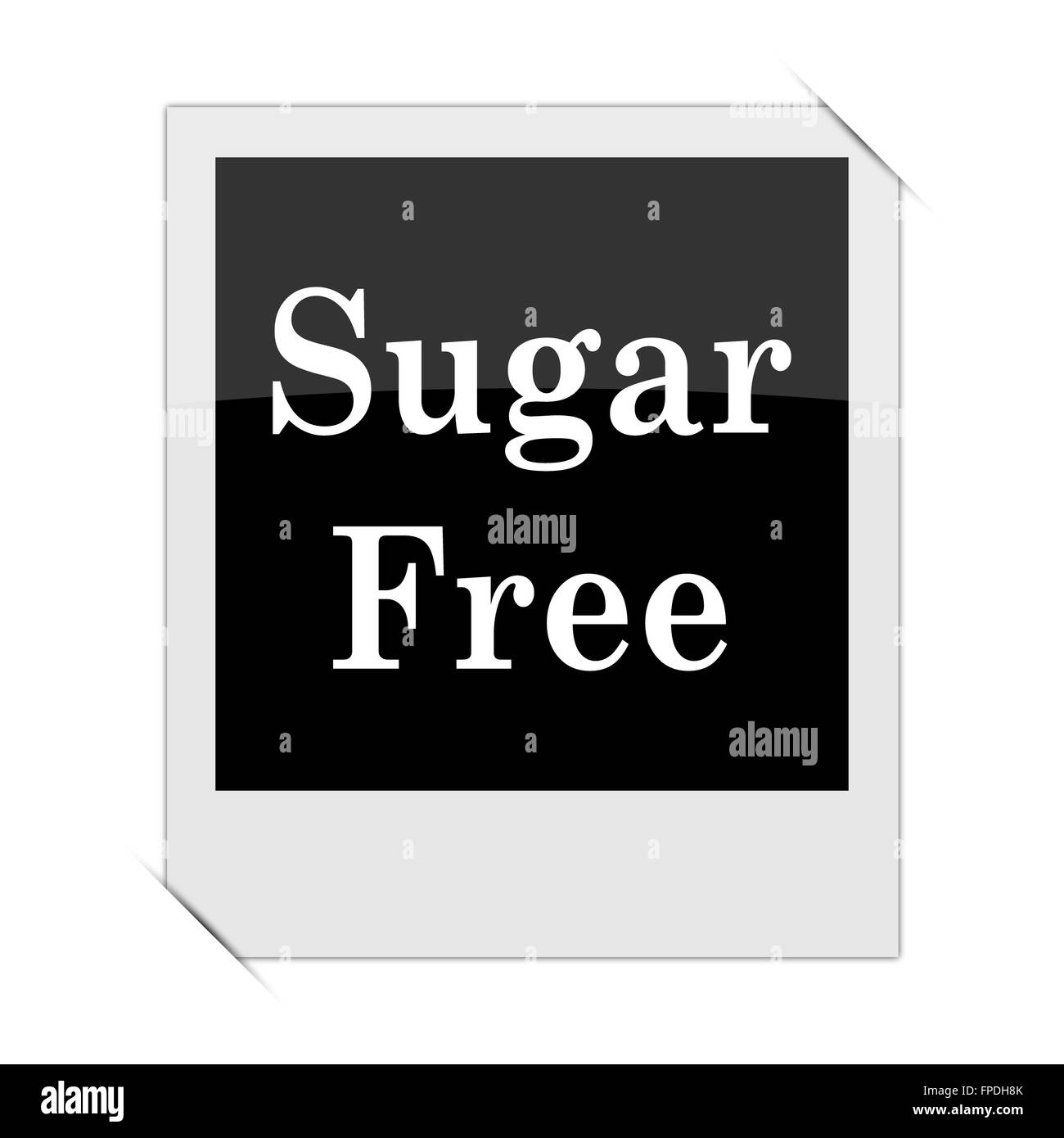 Sugar free icon within a photo on white background Stock Photo - Alamy