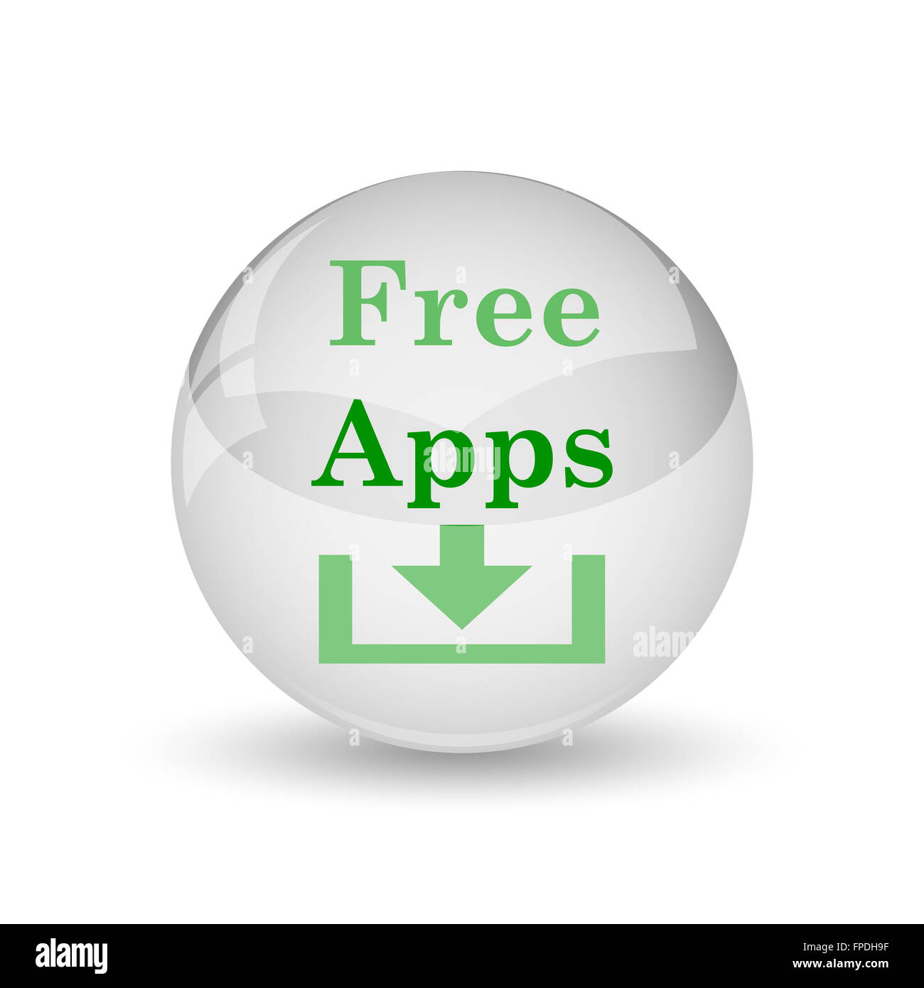 Free apps icon. Internet button on white background Stock Photo - Alamy
