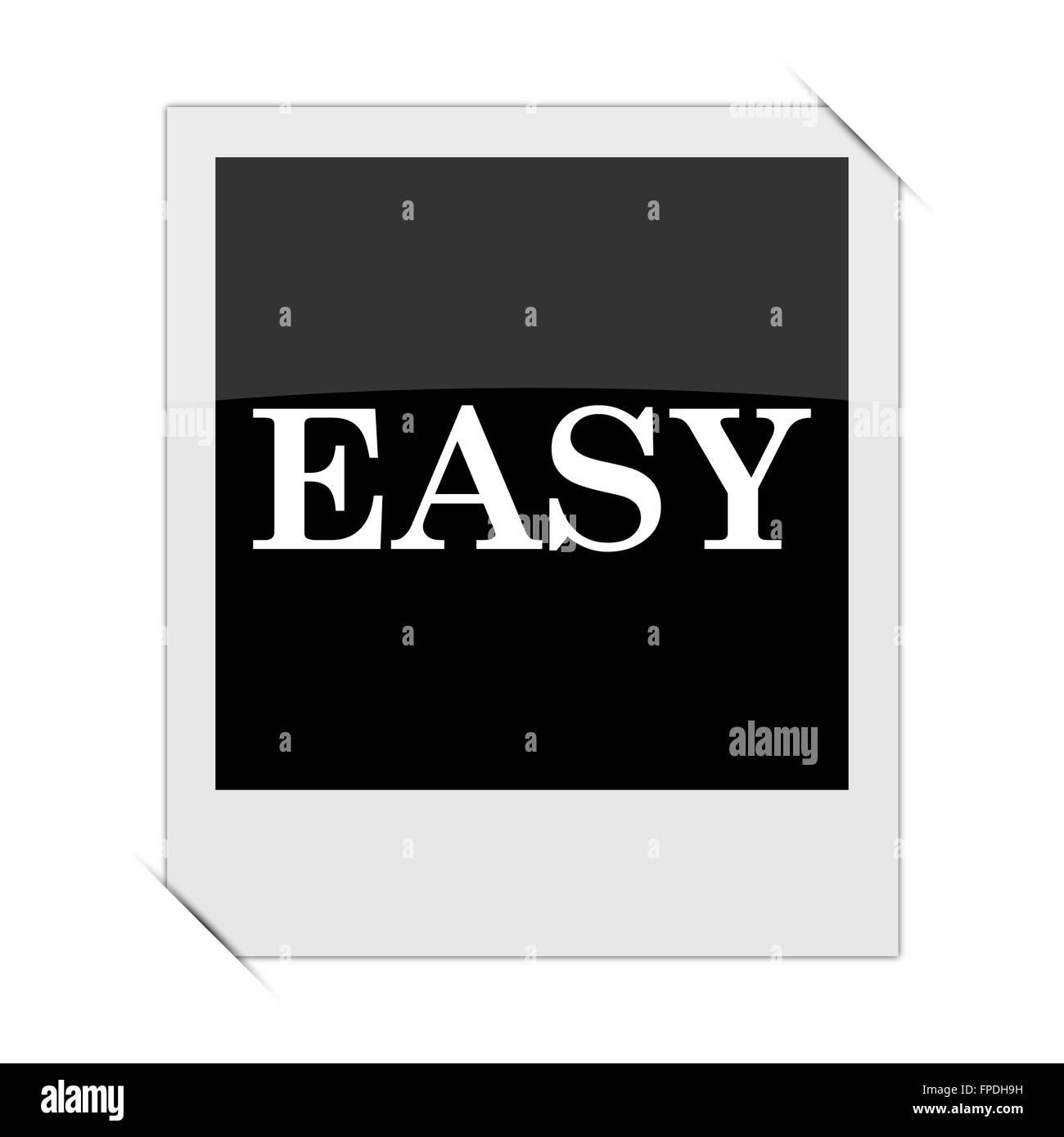 Easy icon within a photo on white background Stock Photo - Alamy