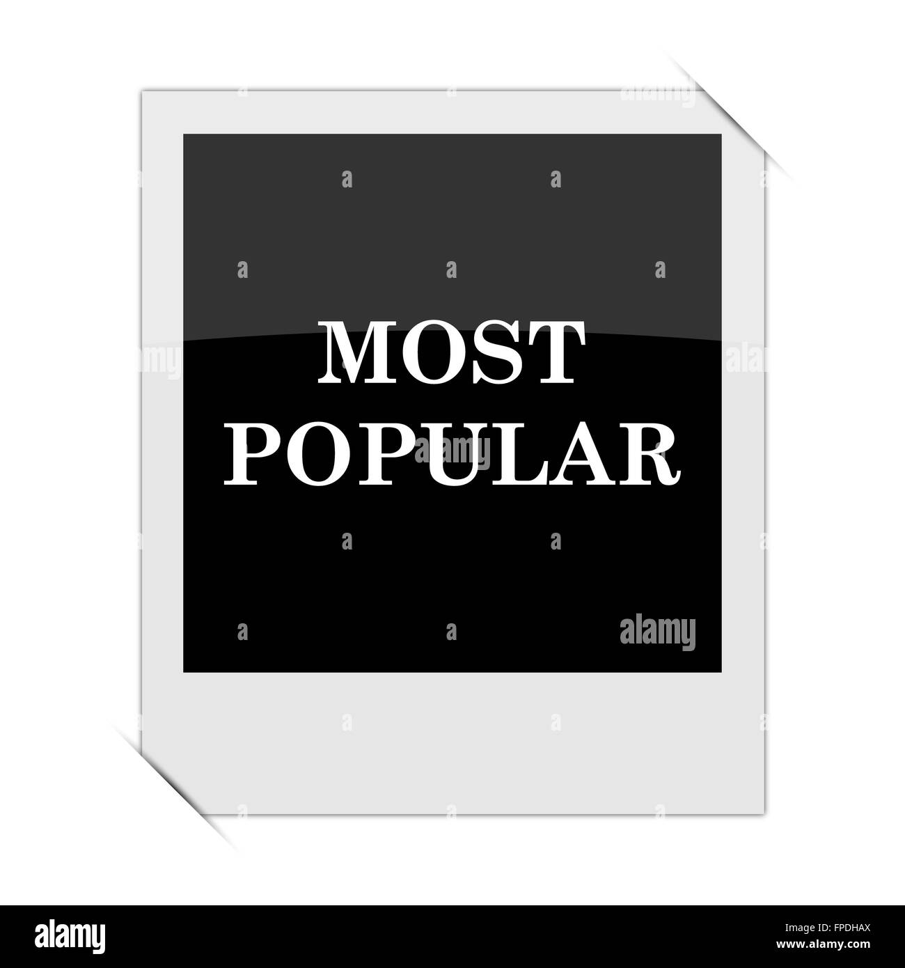 Most popular icon within a photo on white background Stock Photo - Alamy