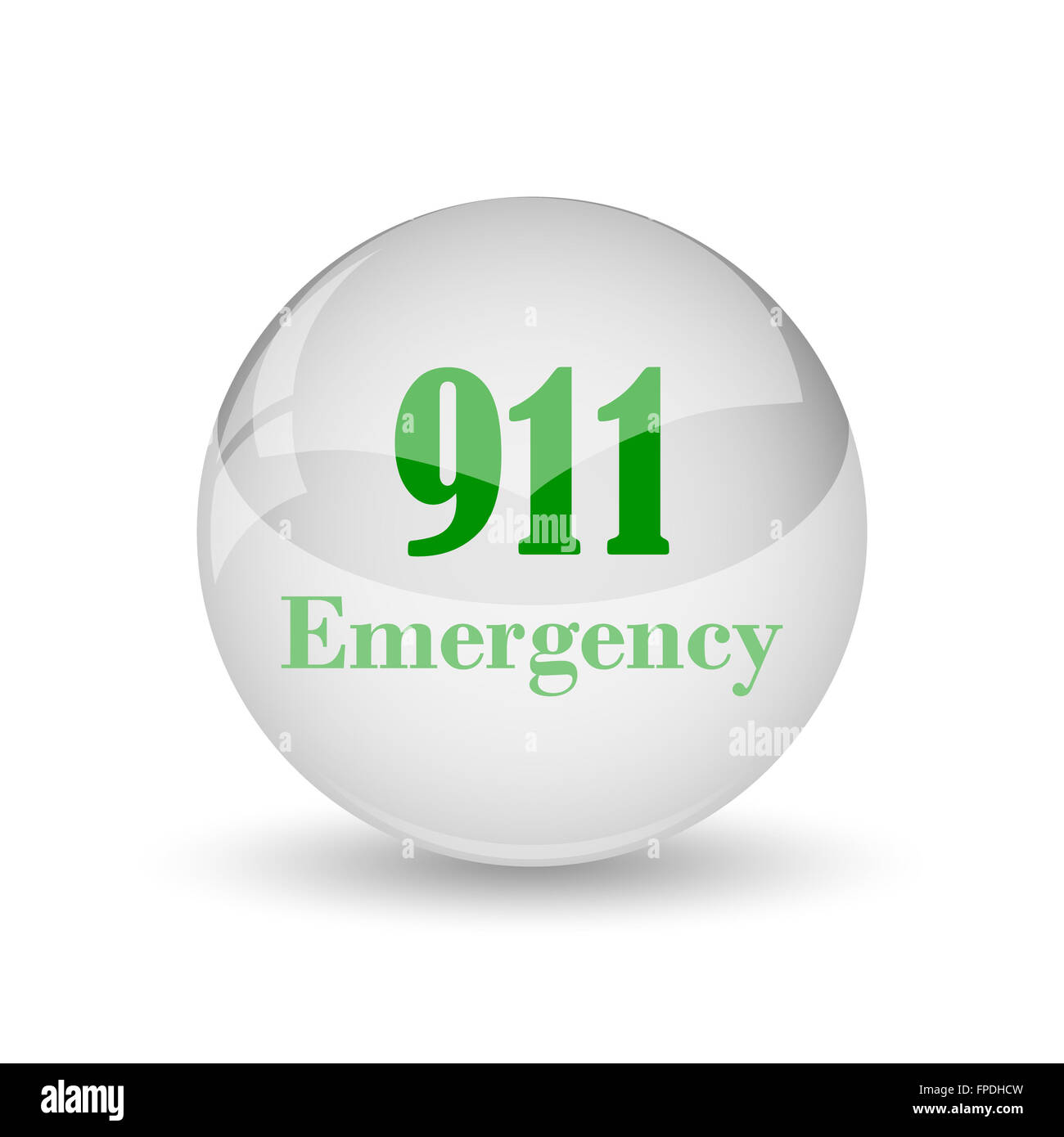 911 Emergency icon. Internet button on white background Stock Photo - Alamy
