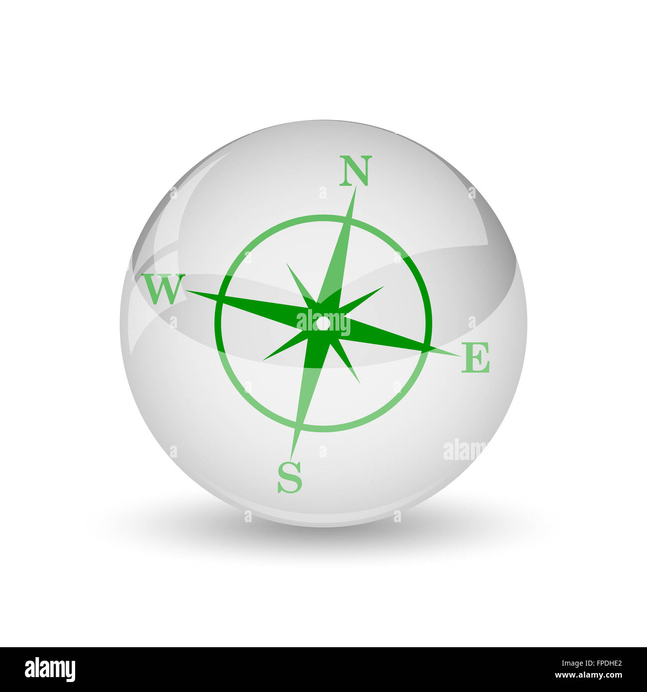 Compass icon. Internet button on white background Stock Photo - Alamy