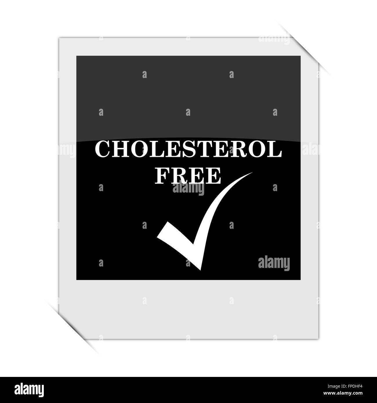 Cholesterol free icon within a photo on white background Stock Photo ...