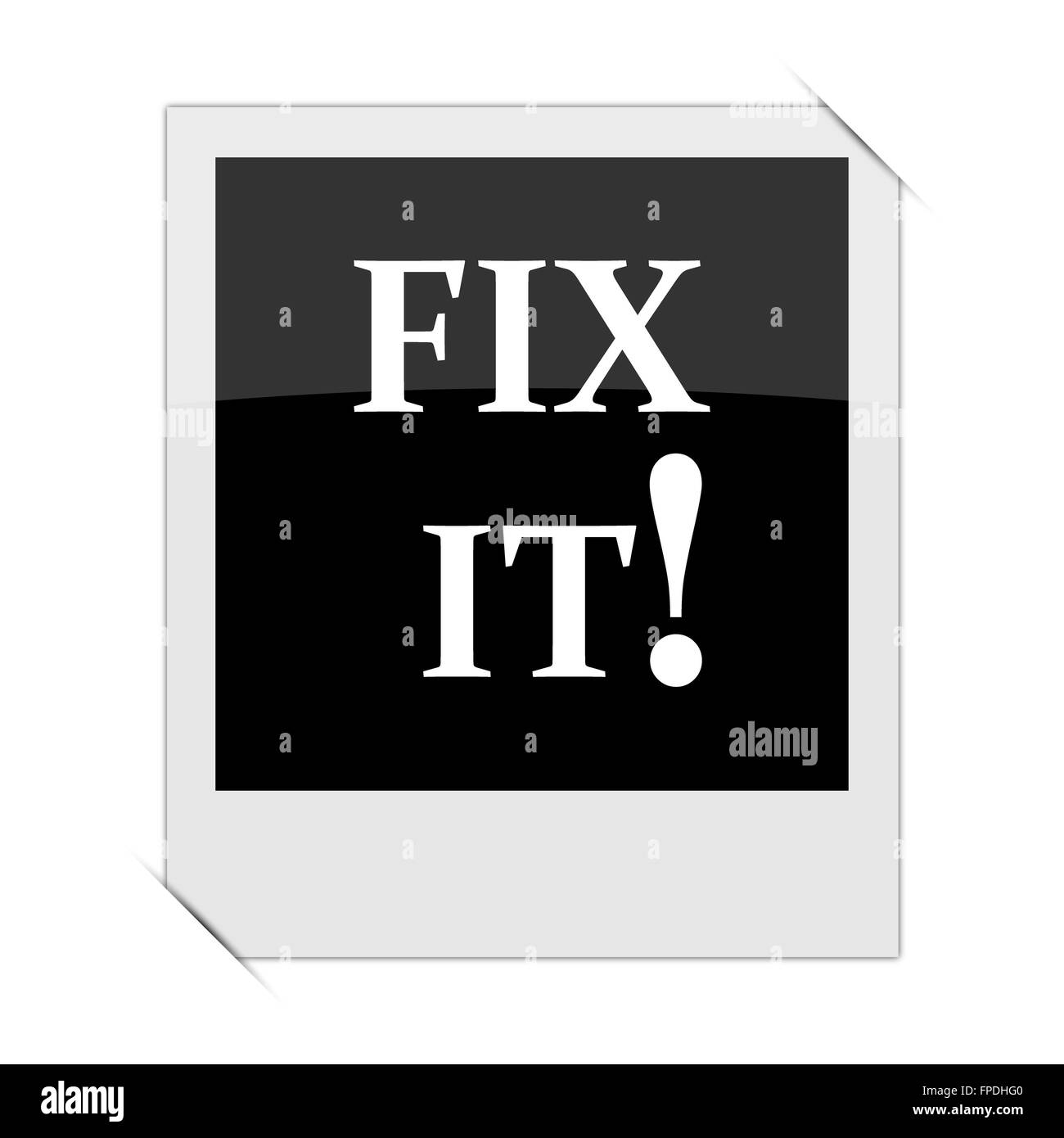 Fix it icon within a photo on white background Stock Photo - Alamy