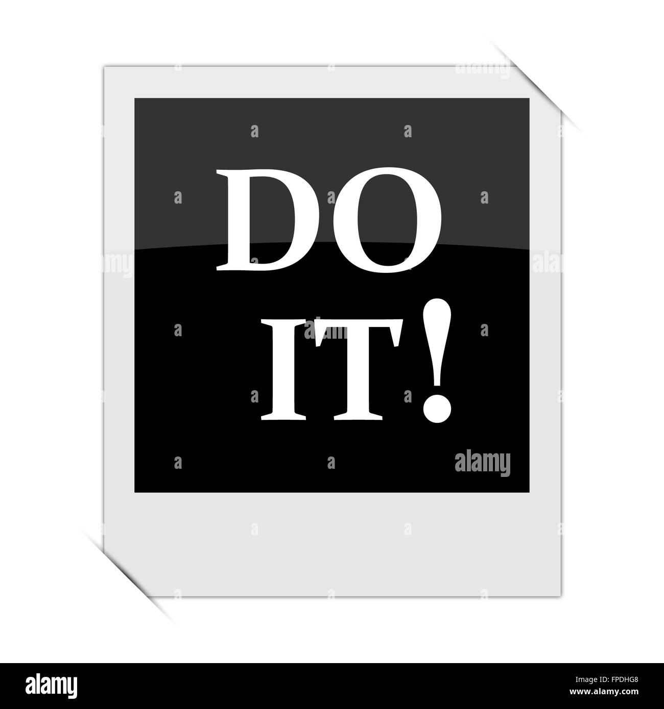 Do it icon within a photo on white background Stock Photo - Alamy