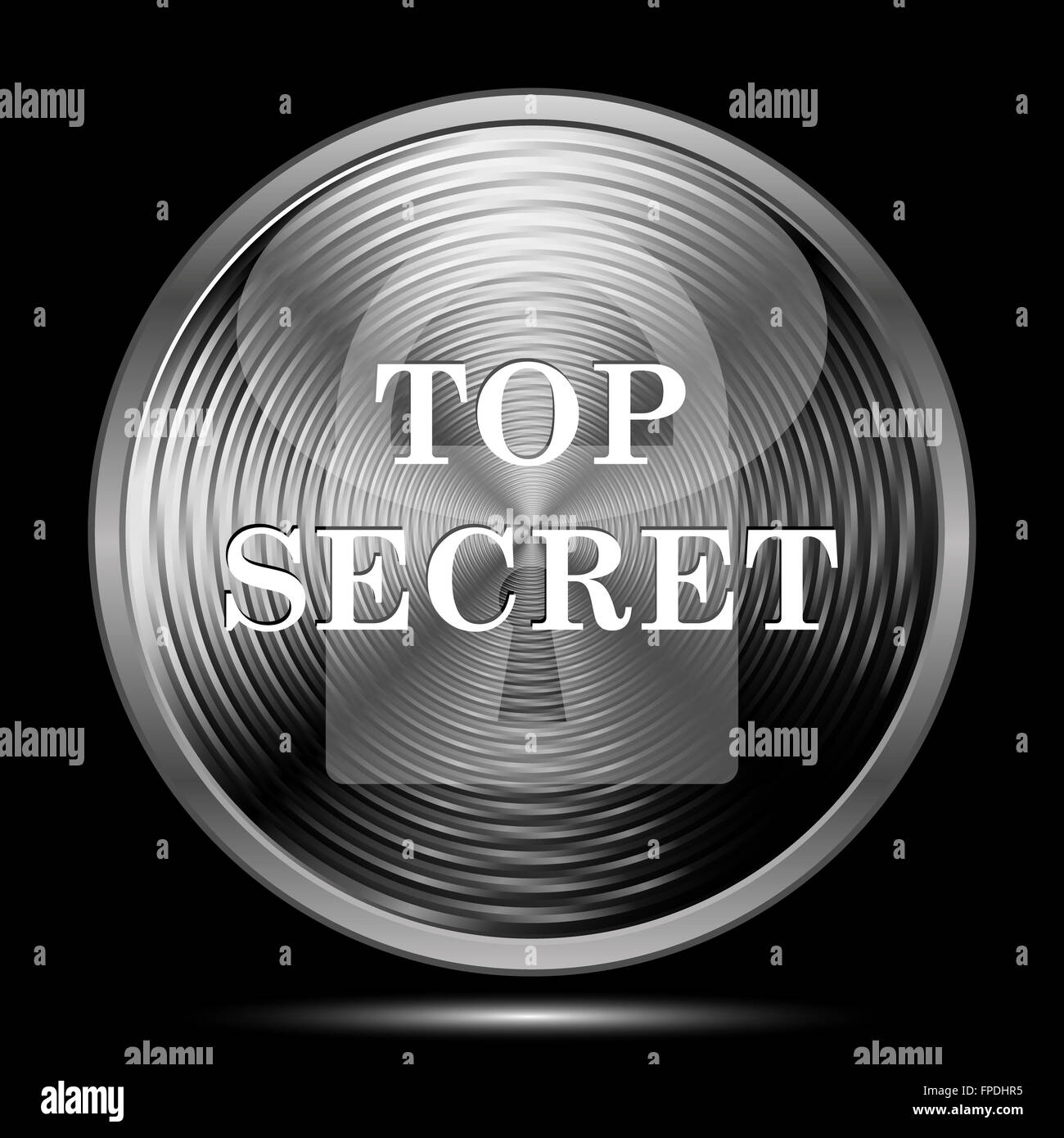 Top secret icon. Internet button on black background Stock Photo - Alamy
