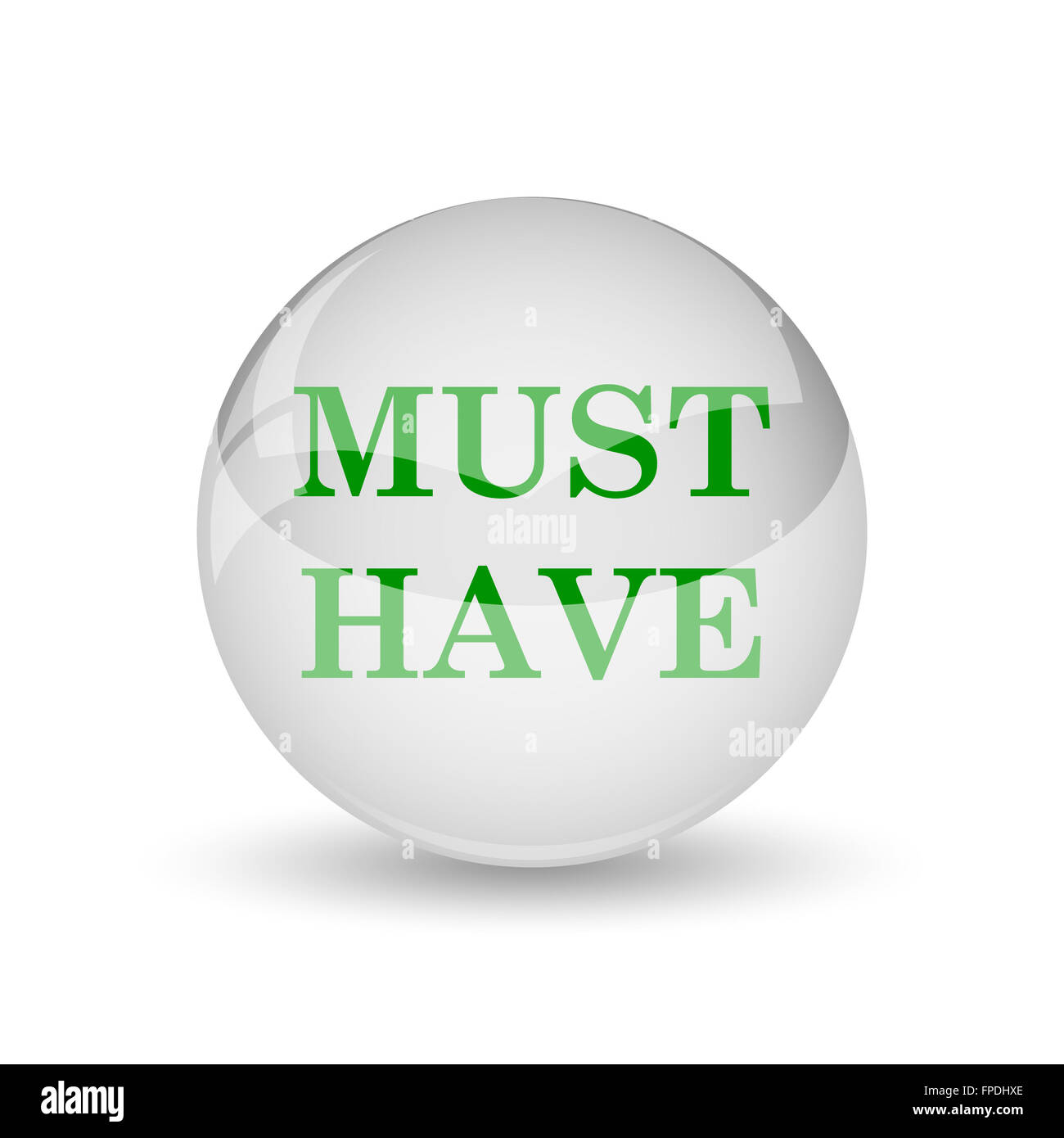 Must have icon. Internet button on white background Stock Photo - Alamy