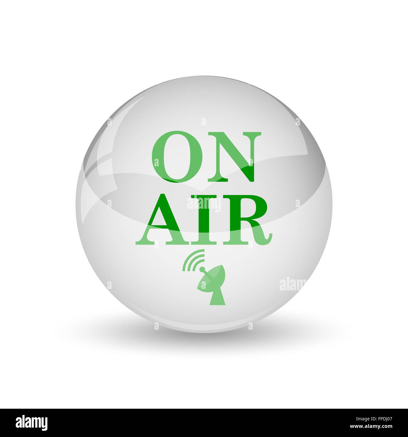 On air icon. Internet button on white background Stock Photo - Alamy