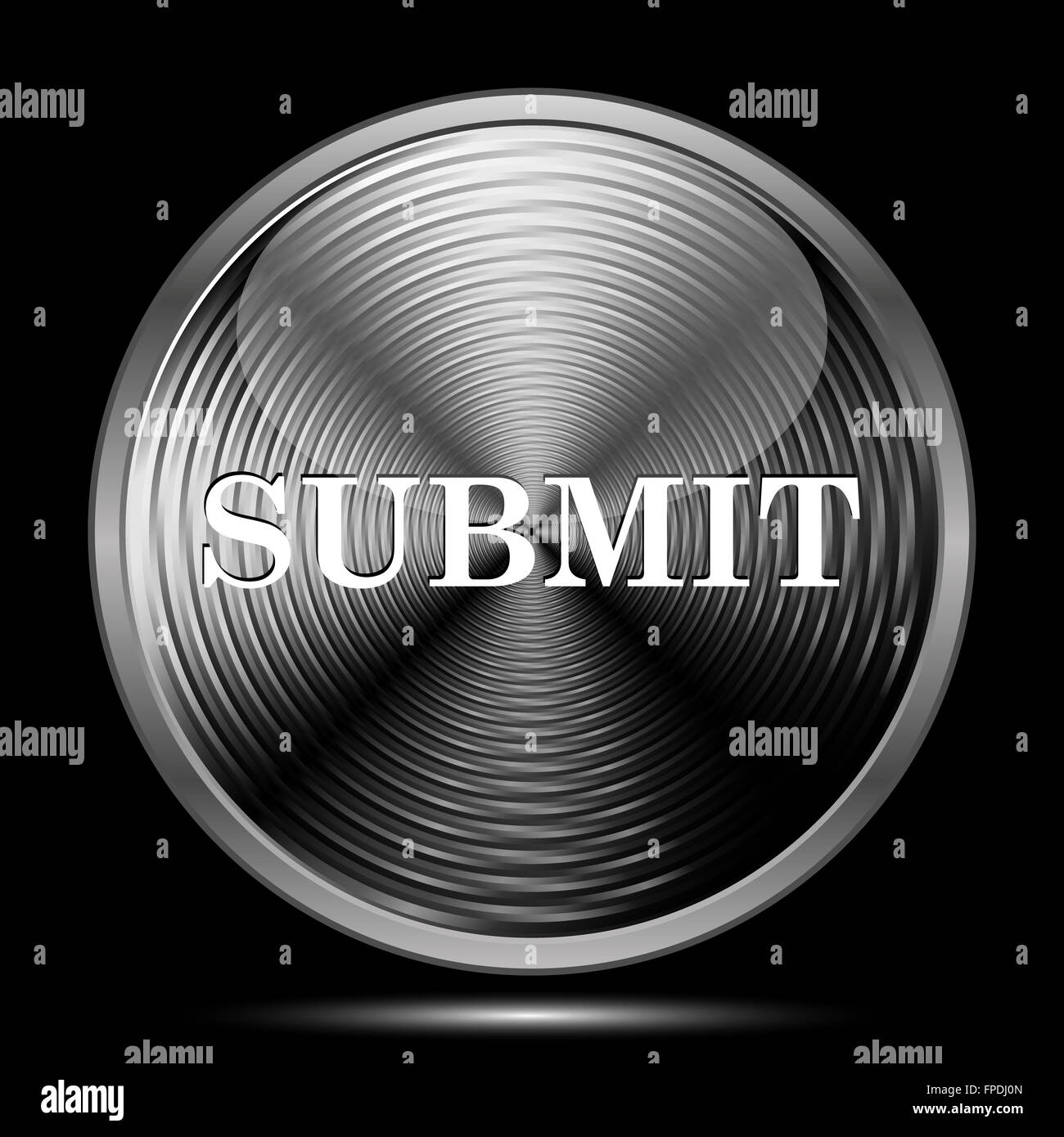 Submit icon. Internet button on black background Stock Photo - Alamy