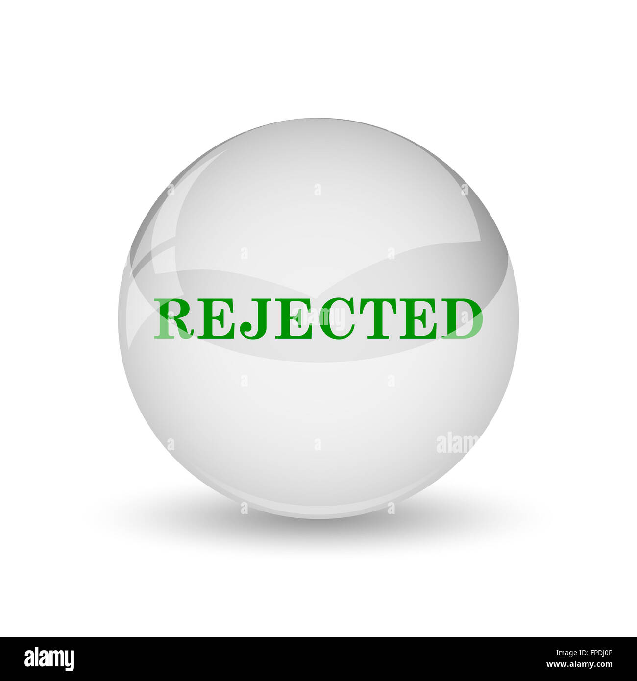 Rejected icon. Internet button on white background Stock Photo - Alamy