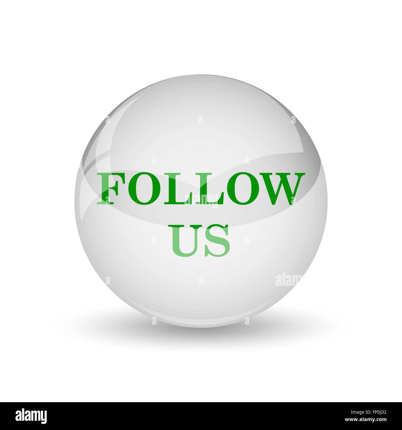 Follow us icon. Internet button on white background Stock Photo - Alamy