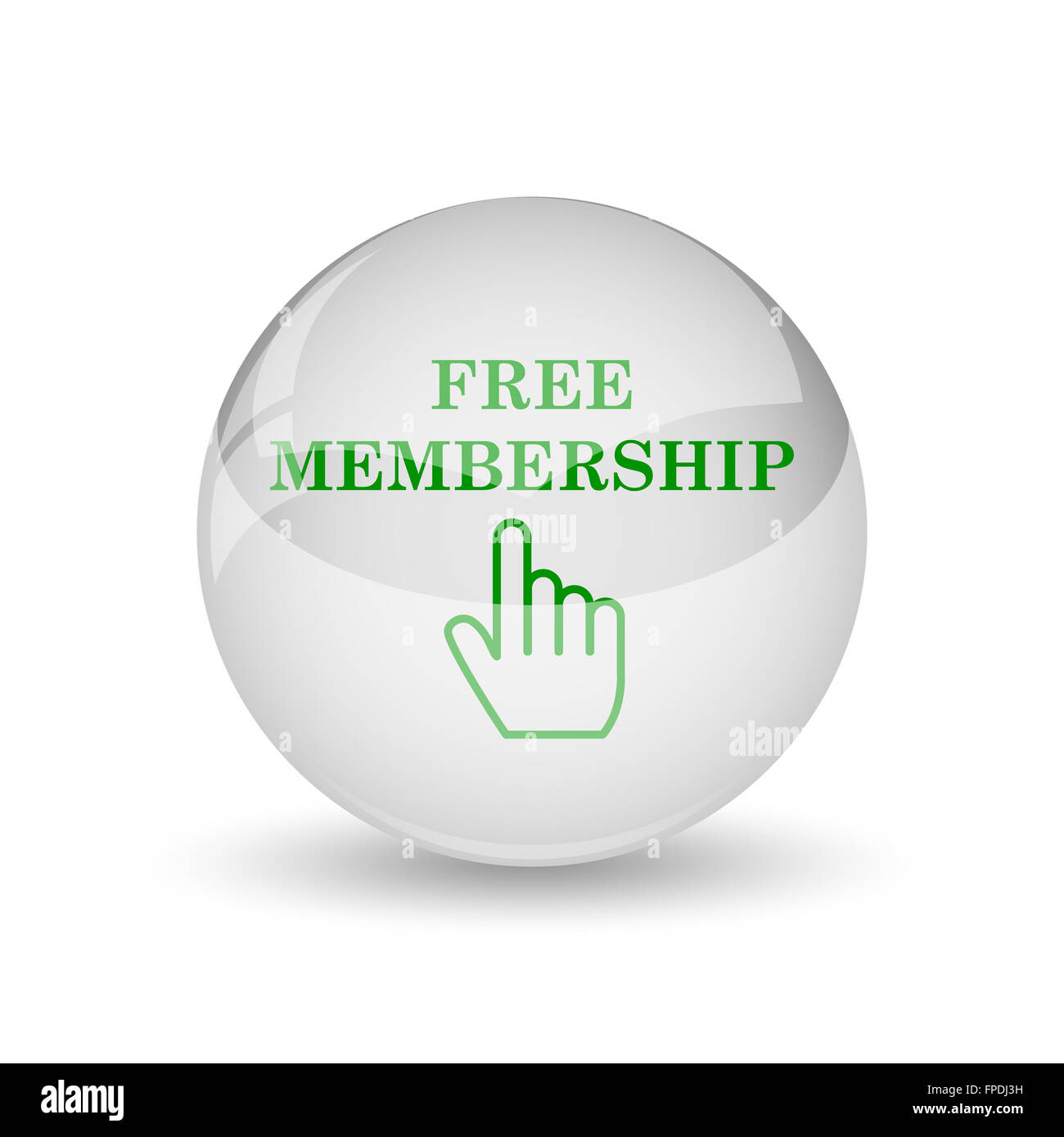Free membership icon. Internet button on white background Stock Photo ...