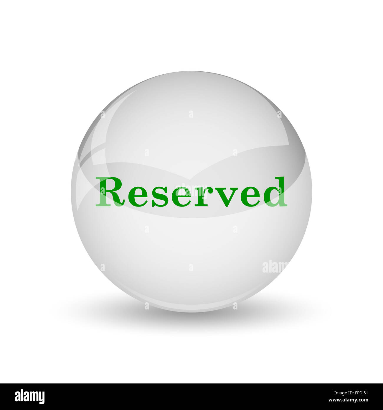 Reserved icon. Internet button on white background Stock Photo - Alamy