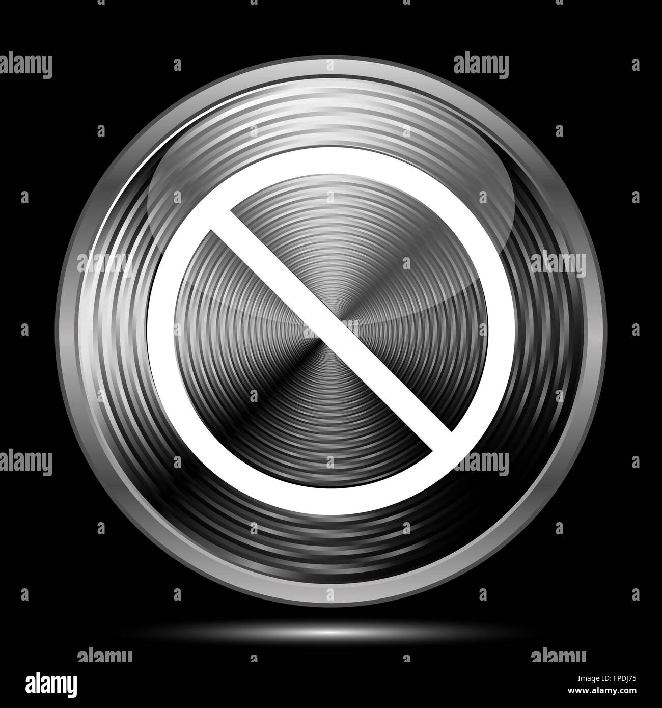 Forbidden icon. Internet button on black background Stock Photo - Alamy