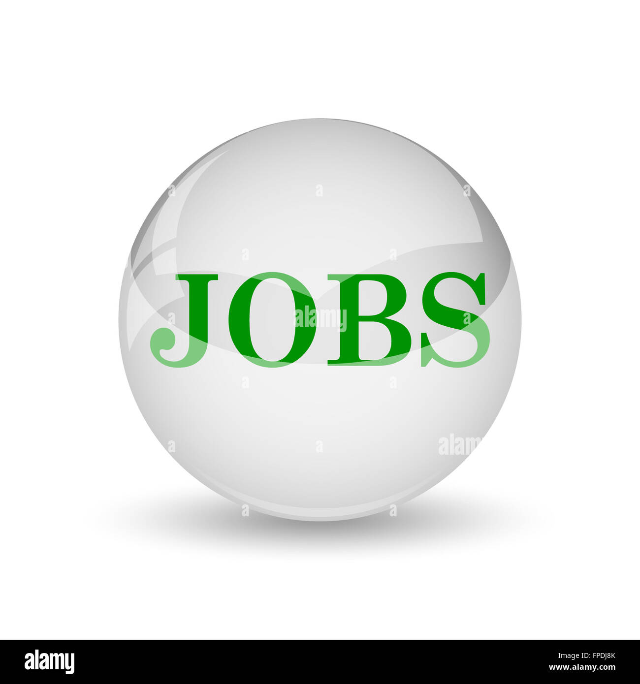 Jobs icon. Internet button on white background Stock Photo - Alamy