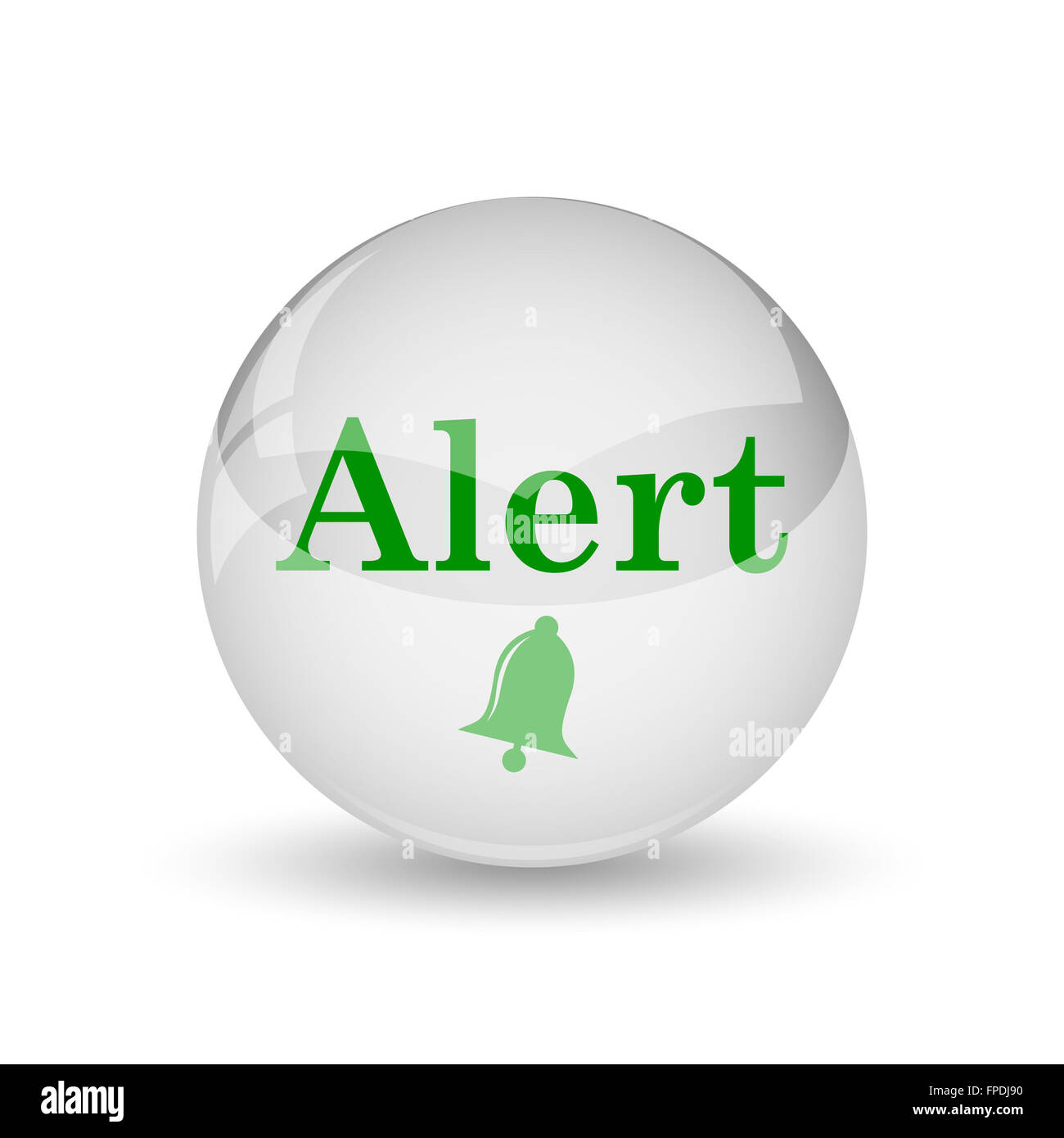 Alert icon. Internet button on white background Stock Photo - Alamy