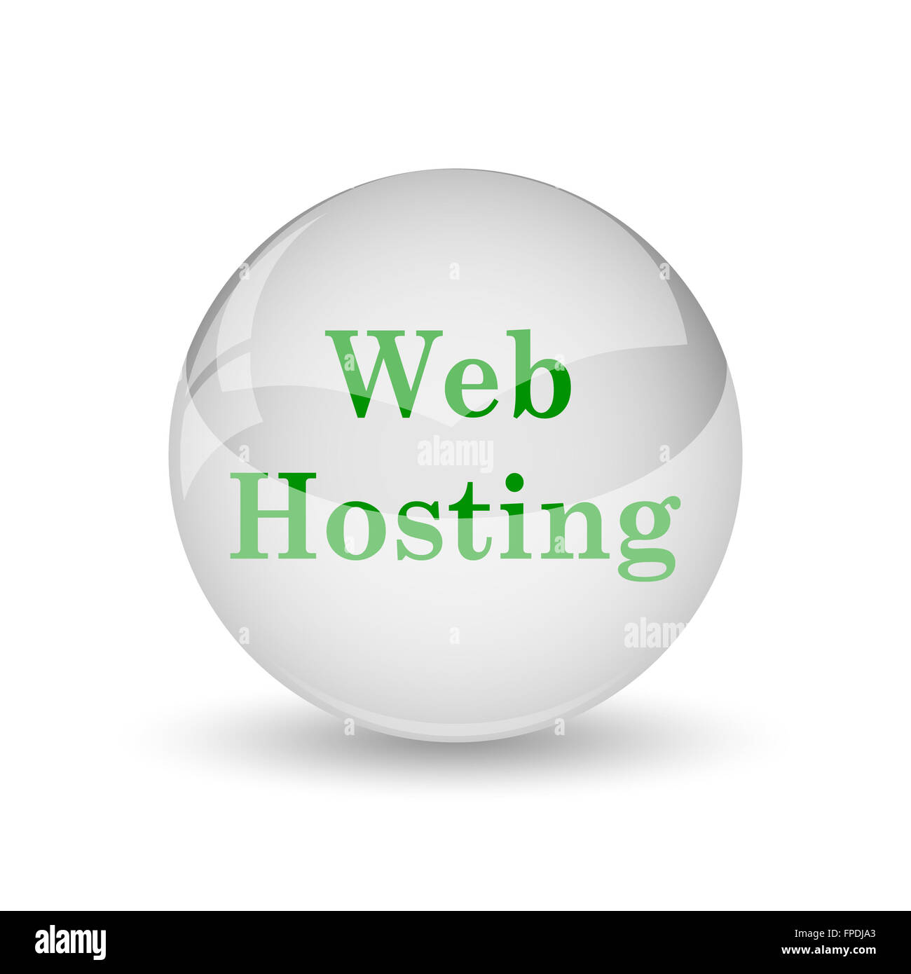 Web hosting icon. Internet button on white background Stock Photo - Alamy