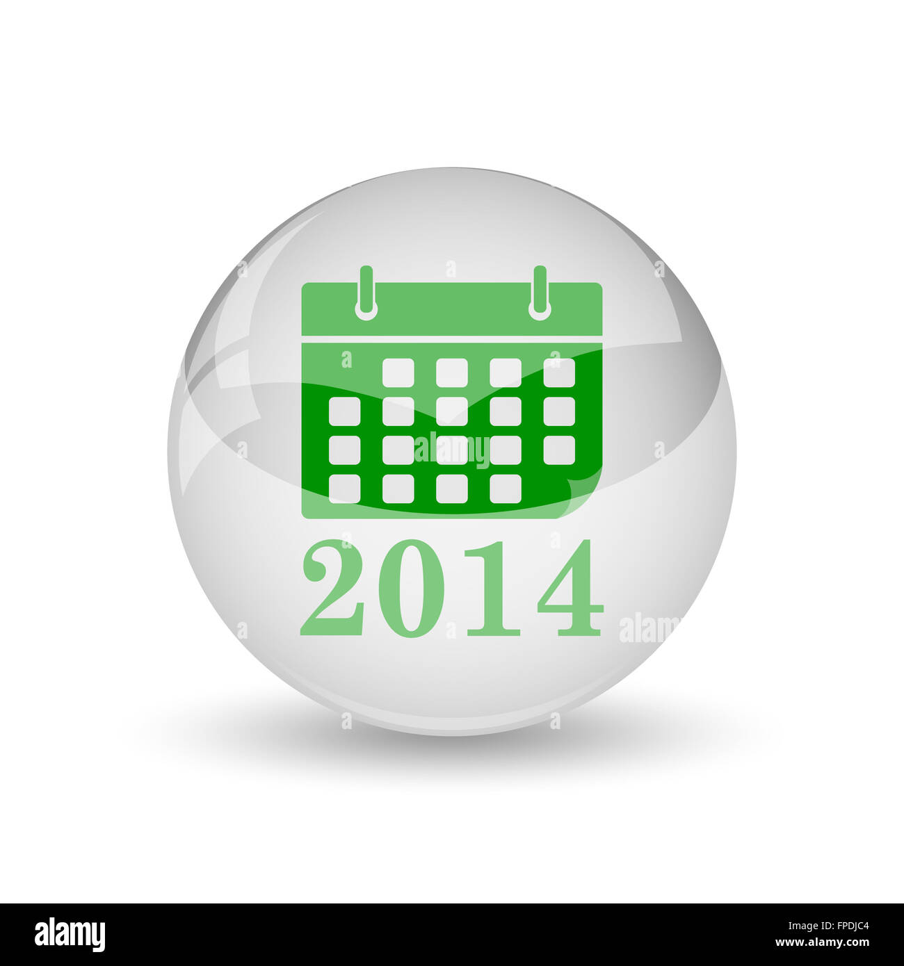 2014 calendar icon. Internet button on white background Stock Photo - Alamy