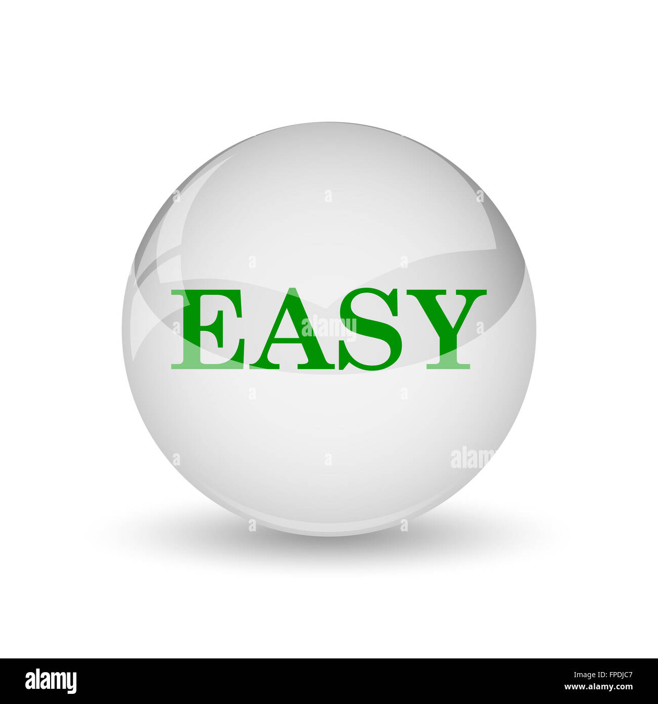 Easy icon. Internet button on white background Stock Photo - Alamy